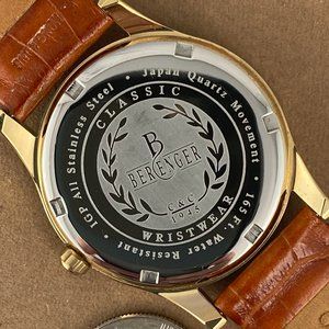 Vintage | Accessories | Berenger Stainless Steel Gold Plated Watch ...